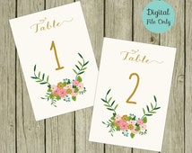 Popular items for table number tent on Etsy