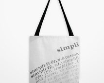 Popular items for typography tote bag on Etsy