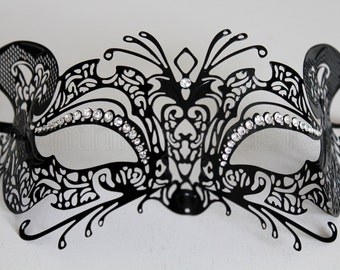 Black laser cut Venetian Phentom Mask by CynthiasMerchantOne