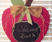 Popular items for apple door hanger on Etsy