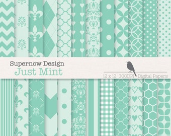 Coral & Mint Digital Paper Natural History Collection of 12