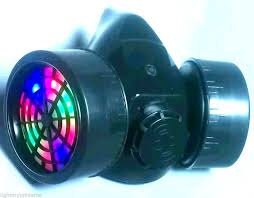 LED Light up Rave Gas Mask by ParadiseGloTreasures on Etsy