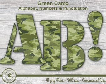 Popular items for camo alphabet on Etsy