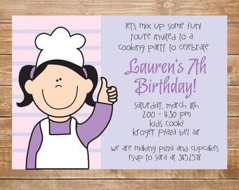 Chefs hat invitation | Etsy