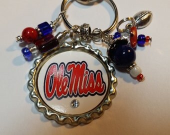 Ole Miss Rebels, NCAA, College, Football, Bottle Cap Keychain, Purse ...