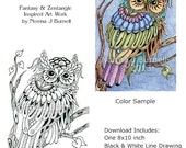 Fairy Tangles™ Coloring Sheets & Digi Digital by FairyTangleArt