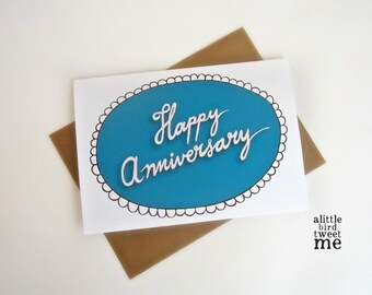 Popular items for happy anniversary card on Etsy