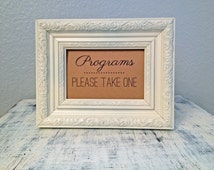 Popular items for wedding program sign on Etsy