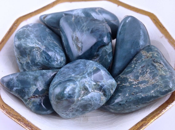 Blue Jade Natural Blue Jade Tumbled Blue Jade Rare Blue