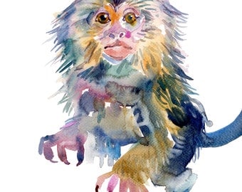 Monkey painting | Etsy