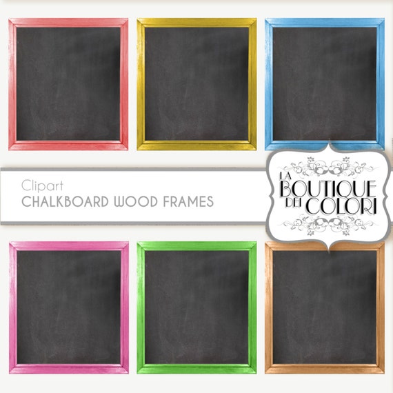 Framed Chalkboards Tags Digital Clip Art. by LaBoutiqueDeiColori