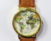 World map watch | Etsy