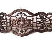 Items similar to Filligree lace leather cuff - art nouveau - laser ...
