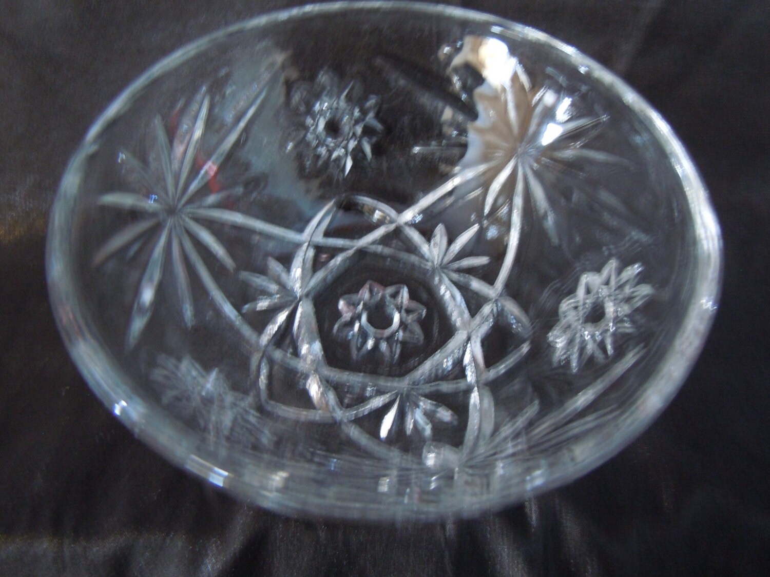 Vintage Early American Prescut Crystal Small Serving Bowl or Candy Dish ...