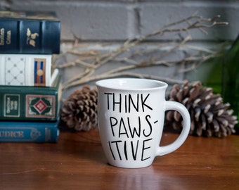 Popular items for think pawsitive on Etsy