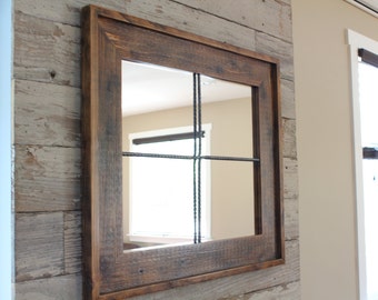 Small Wall Mirror - Vintage Rustic Mirror Design with unique ironwork ...