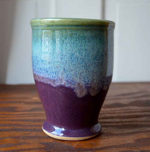 Ceramic cup handmade tumbler juice glass tableware hand