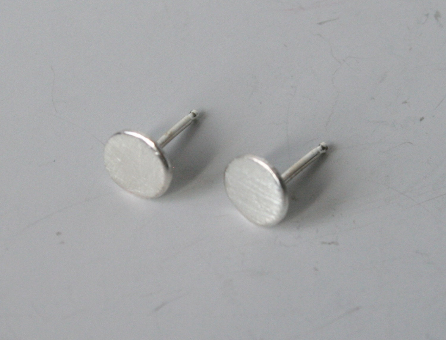 6mm Sterling Silver Dot Earrings Modern Dot by CandiceVostrejs