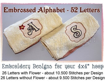 Embossed alphabet | Etsy