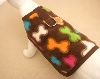 Racing Checkered Flag Fleece Dog Harness Coat