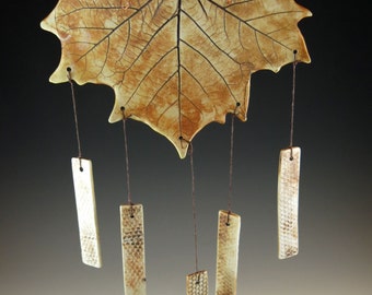 Wind Chimes - Garden Windchime - Garden Art by Botanic2Ceramic - 658