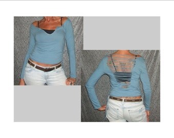 Slashed shirt | Etsy