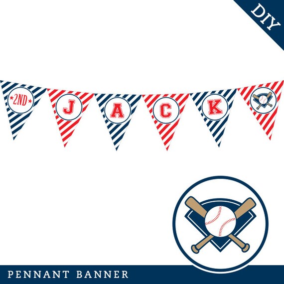 Baseball Party - Personalized DIY printable banner