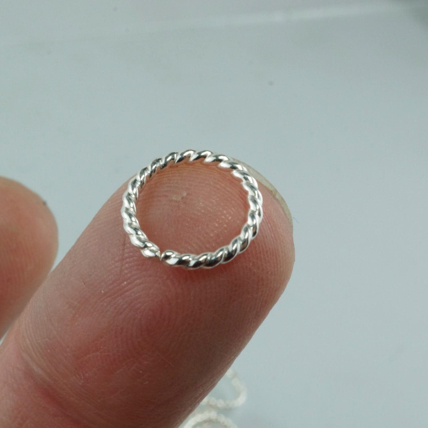 16 gauge cartilage ring sterling silver. 10mm hoop. earring.