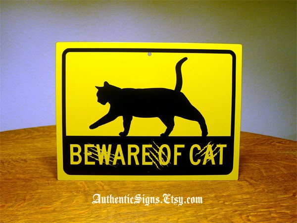 Beware Of Cat Sign Printable