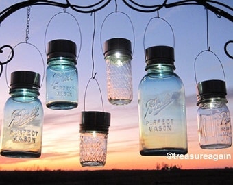 Mason Jar Solar Light Lids Ball Jars Mason Jars by treasureagain