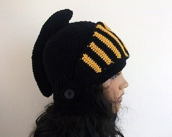 Knit knight helmet | Etsy
