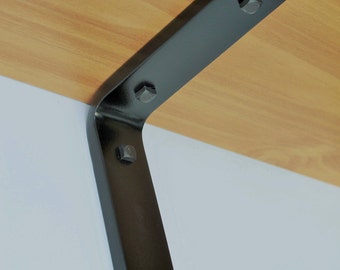 Hand Forged Iron Shelf Bracket with Square Head Lag Screws- Free ...