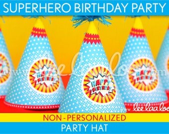 Popular items for superhero party hat on Etsy