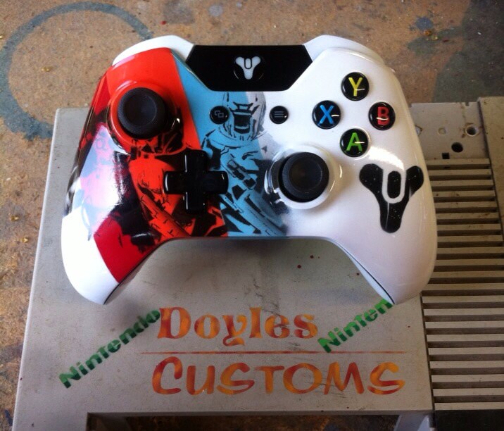 Destiny theme xbox one controller with custom by doylescustoms