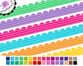 Digital Ribbon Banner Clipart Rainbow Border Frame Tag Ribbon