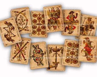 Antique tarot cards | Etsy