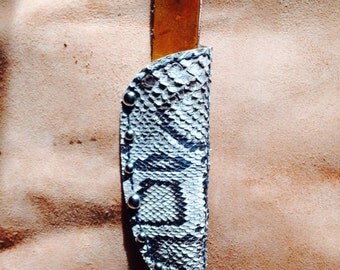 Python and leather knife sheath