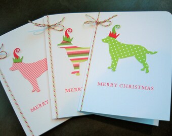 Popular items for dog christmas cards on Etsy