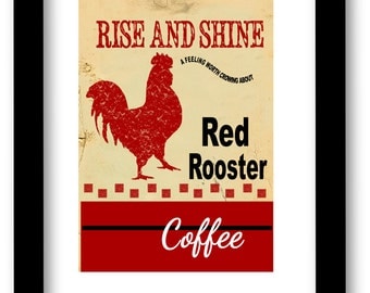 Rooster coffee | Etsy