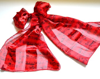 Popular items for musical note scarf on Etsy