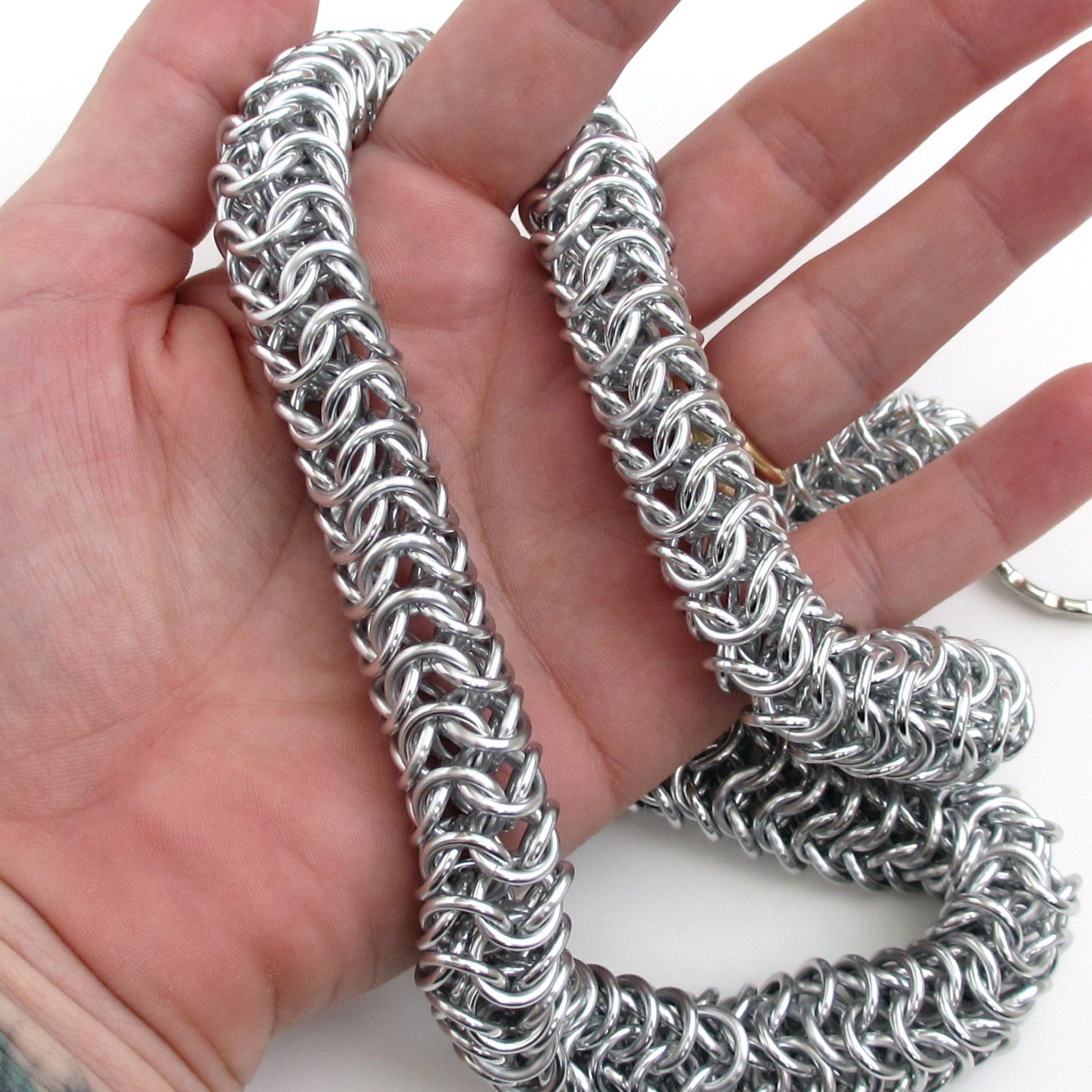Chainmail wallet chain aluminum 23 inch roundmaille