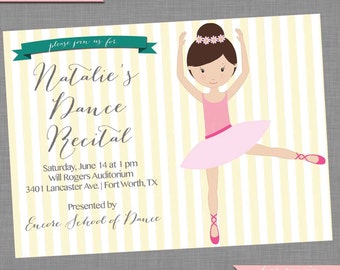 Recital invitations | Etsy