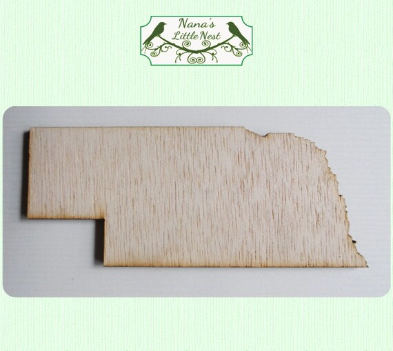 Nebraska State Medium Wood Cut Out Laser Cut