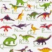 Dinosaurs Alphabet Poster from A to Z BIG POSTER 13x19 inches