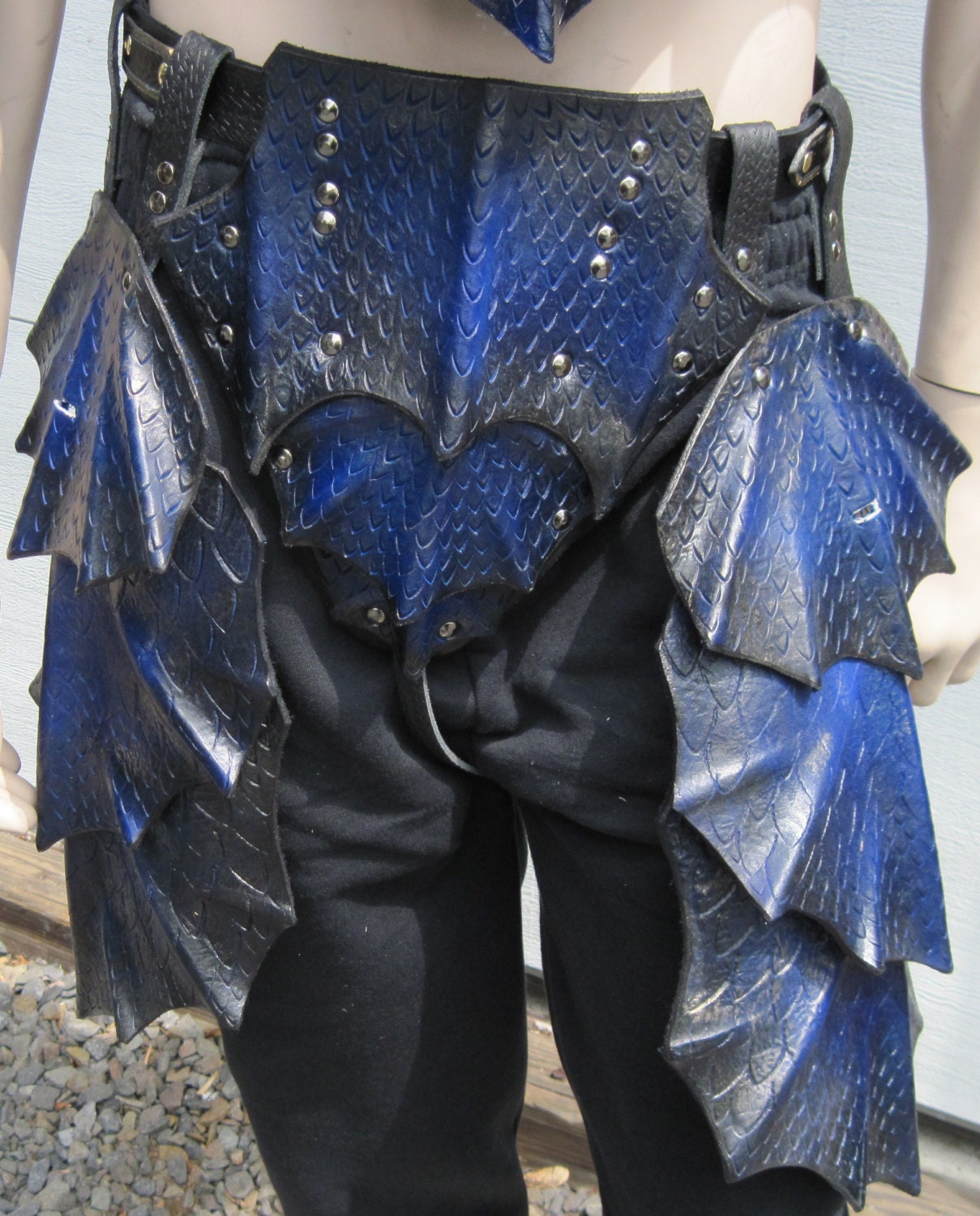 Leather Armor Dragon Scale Tassets and Cod Piece