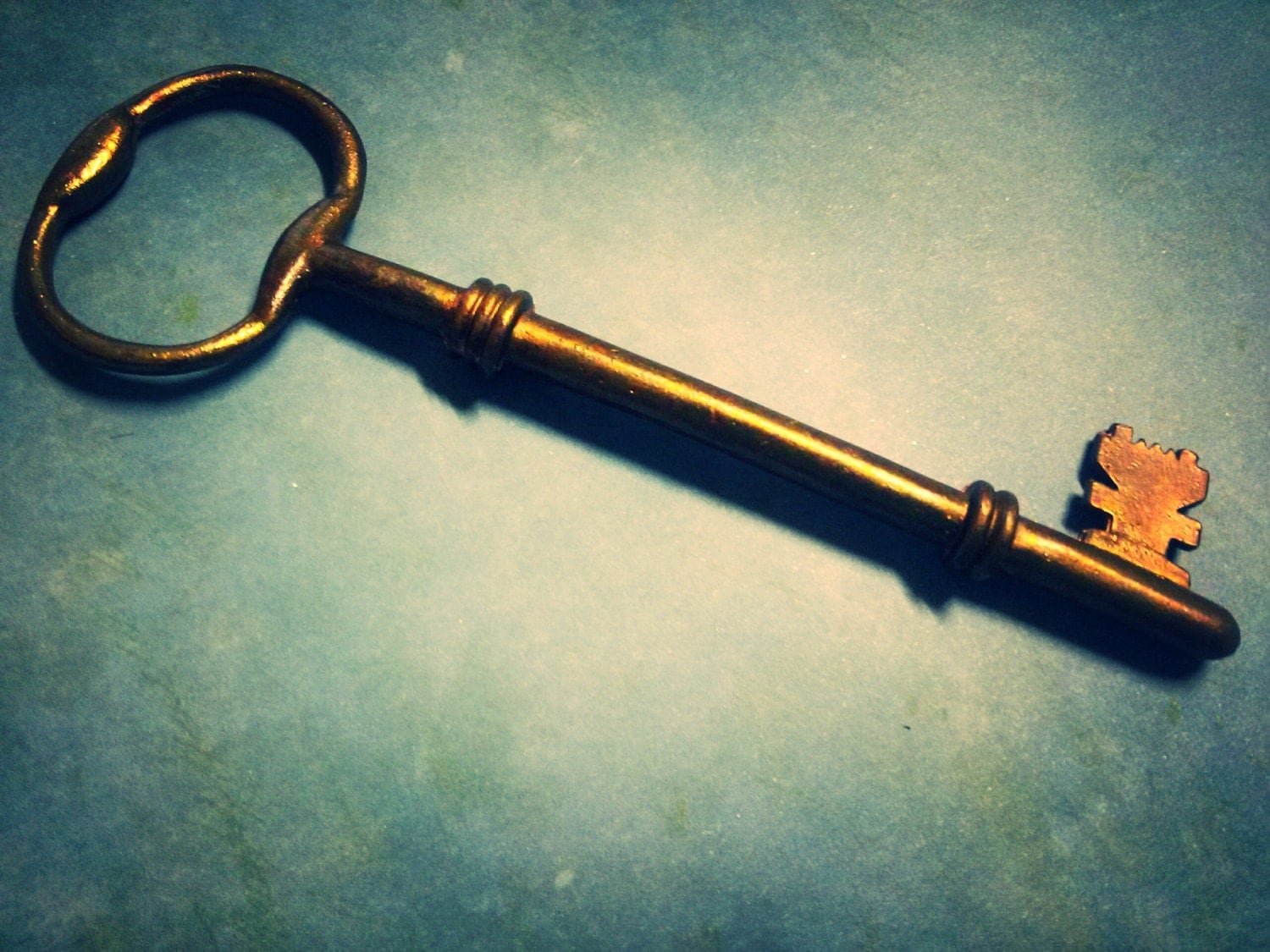 Large Skeleton Key 5 Inch Key Copper Key Big Key Vintage Replica Key ...
