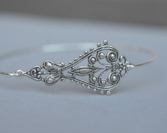 Gold filigree bangle | Etsy