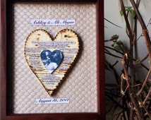 First Anniversary Gift for Man - Shadow Box - Wedding Vows Art ...