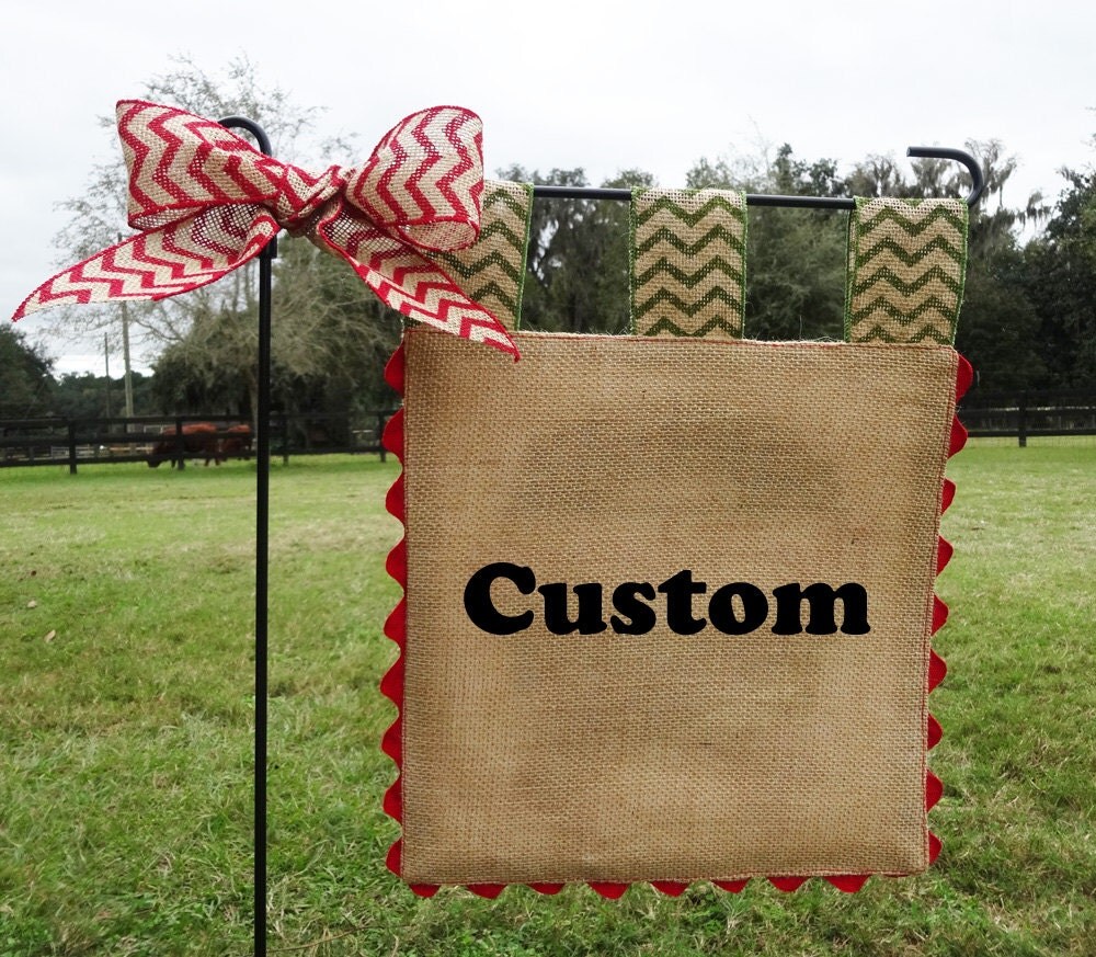 Custom Single Sided Burlap Garden Flag Your Design Idea