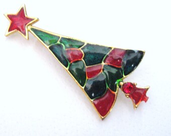 Stained glass brooch | Etsy